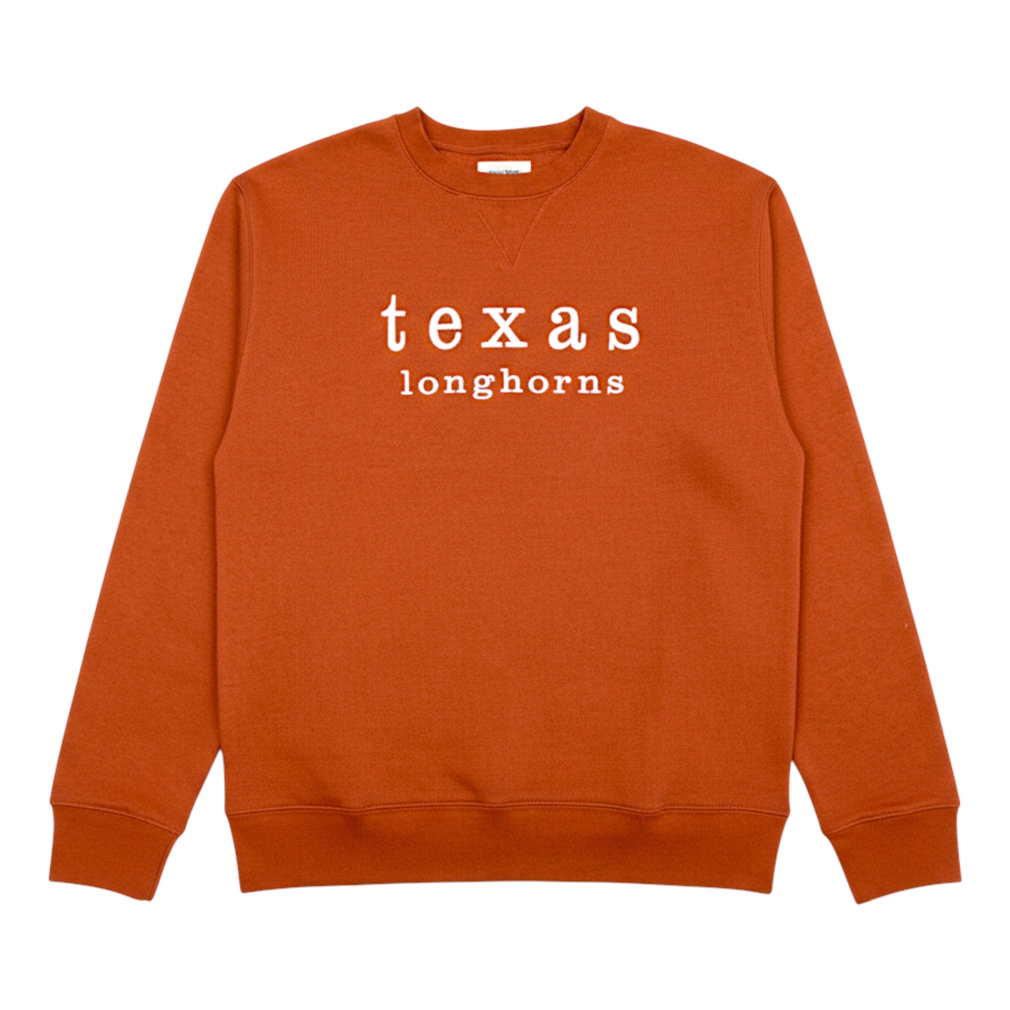 Texas Longhorns Big Cotton Embroidered Crew Sweatshirt | University Co-op