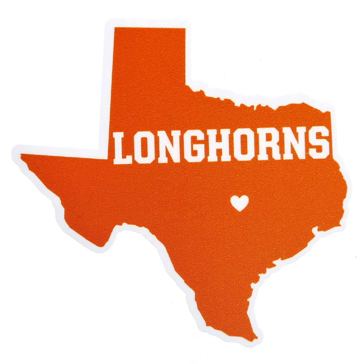 Longhorns Texas State Heart Decal – University Co-op